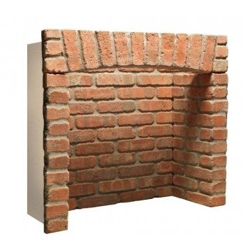 Rustic brick chamber with front returns and arch – Maydown Fireplaces ...